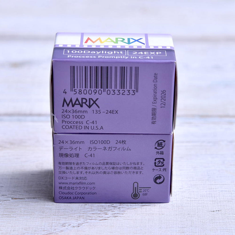 Marix color negative film 100D 24 sheets MARIX Color movie NegaFilm – マリックスフィルム/MarixFilm